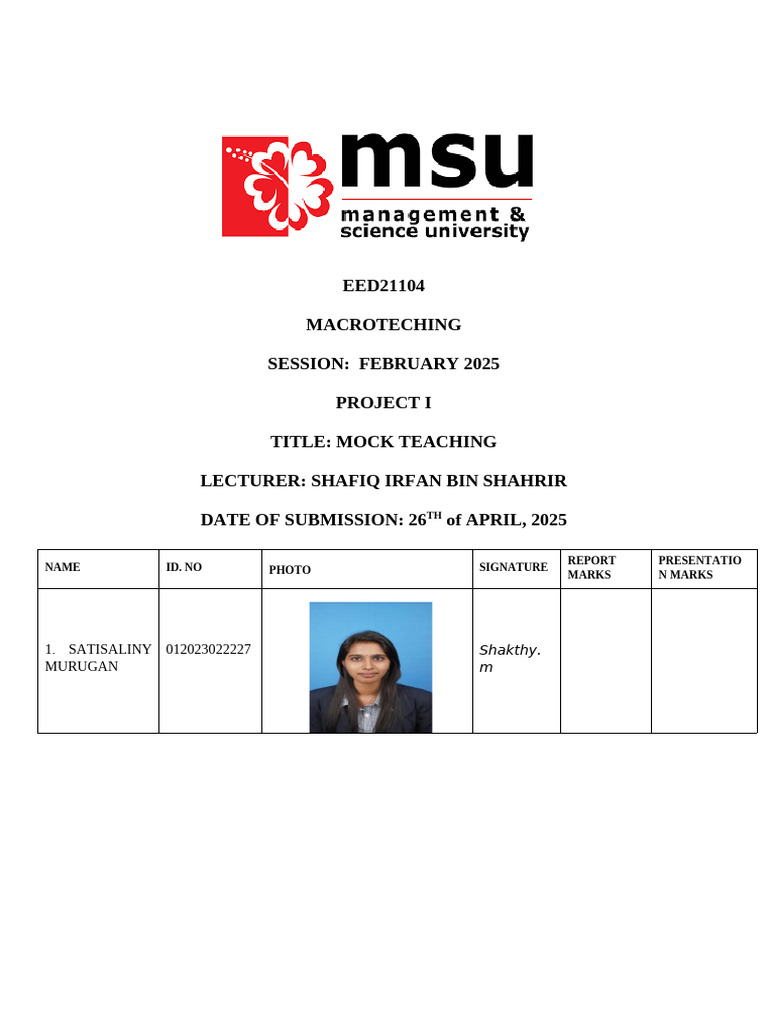 Macro Teaching Pro-1 (Cerf Lesson Plan) | PDF | Teachers | Color