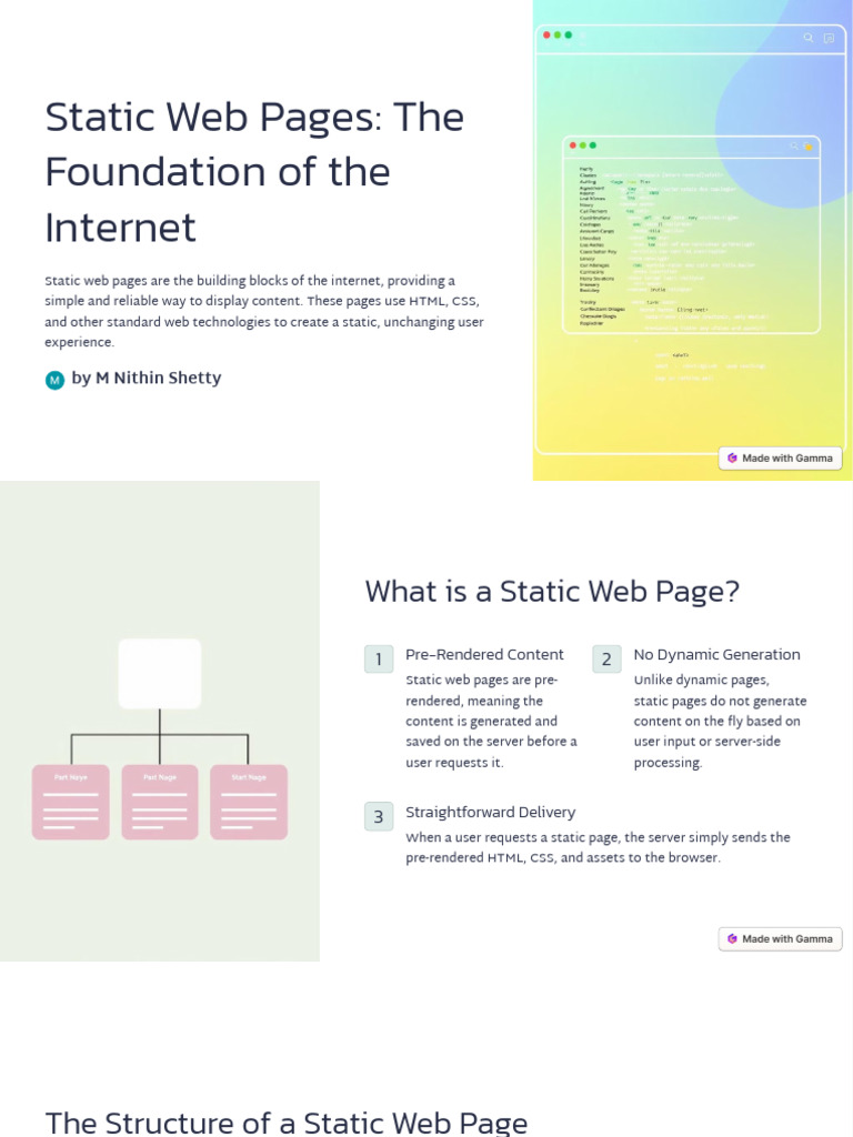 Static Web Pages The Foundation of The Internet | PDF | World Wide Web ...