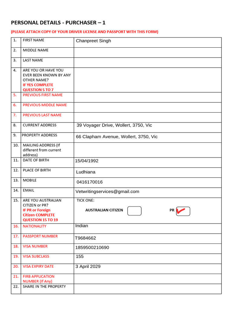 Purchaser Information Form-Output | PDF | Travel Visa | Government And ...