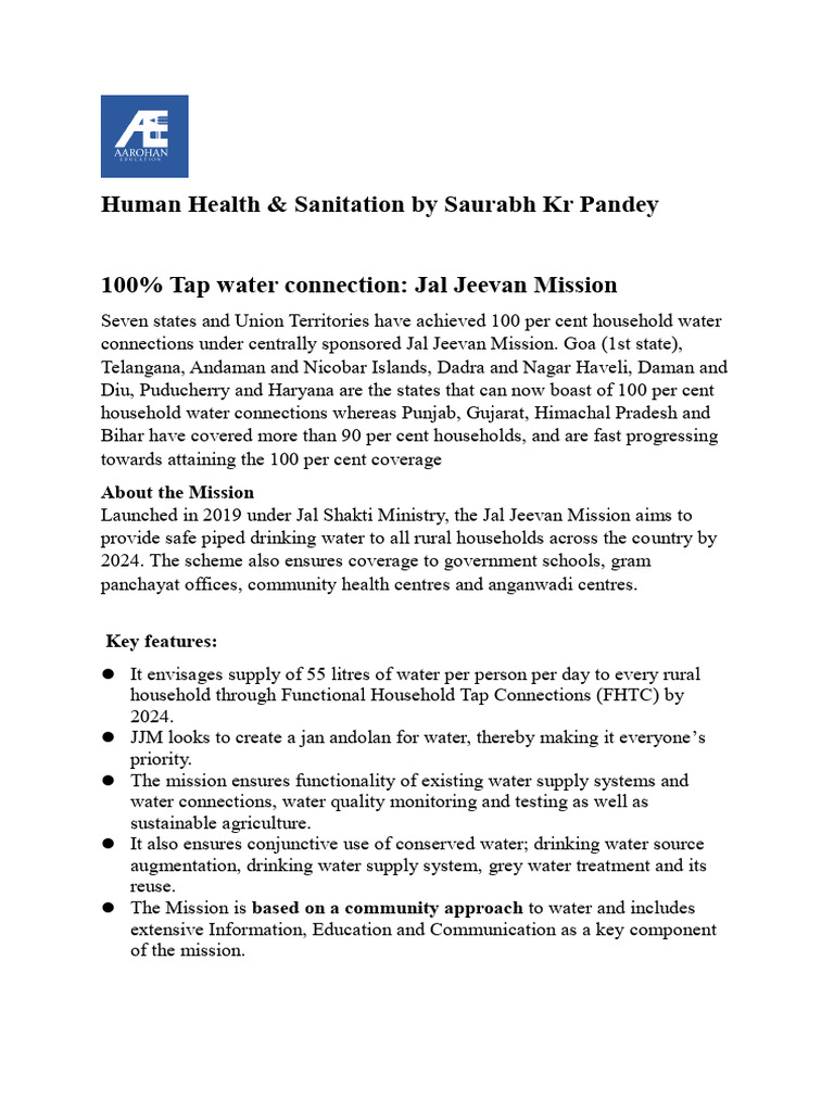 Part 02 Jal Jeevan Mission, NAMASTE Programme - 49992621 - 2025 - 02 ...