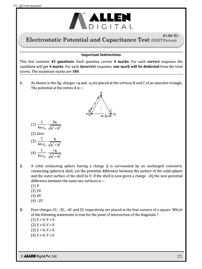 Allen Prac Phy CH 2 Part 1 | PDF