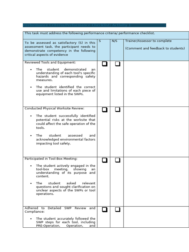 Performance Criteria | PDF | Risk | Hazards