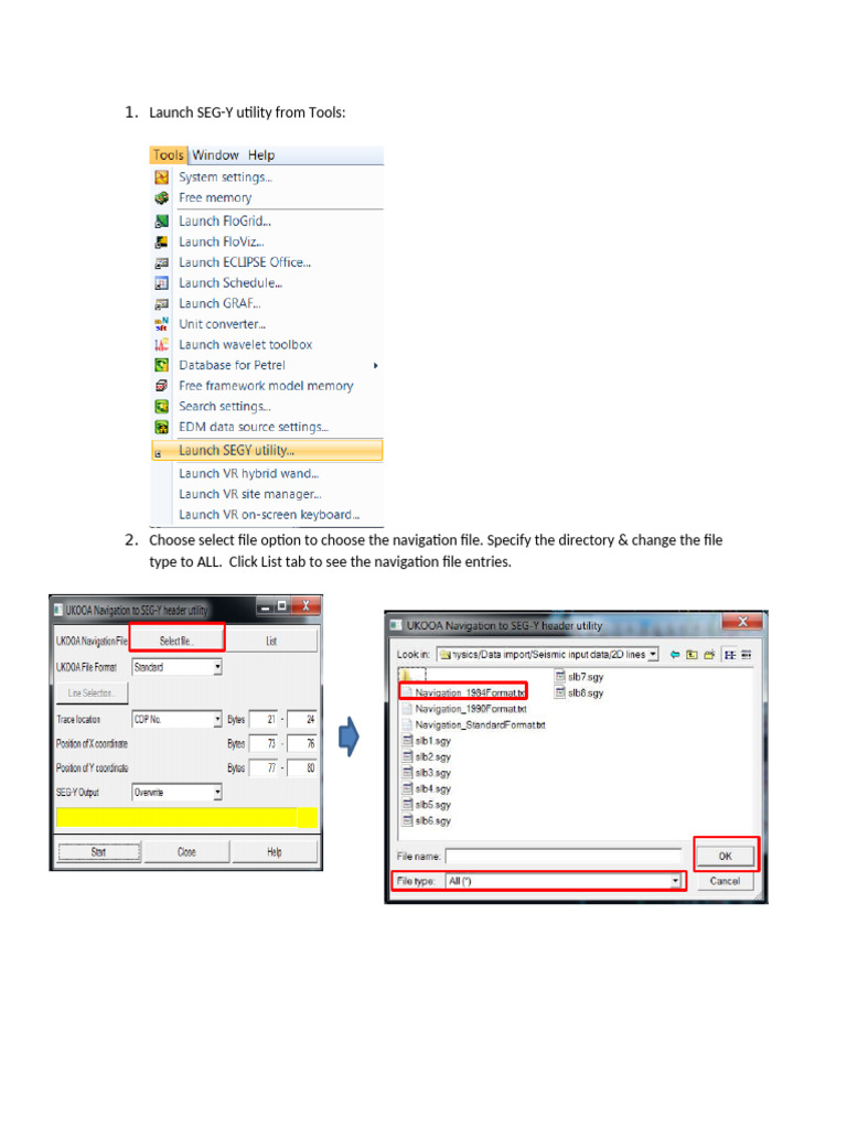Navigation Data Loading in Petrel | PDF