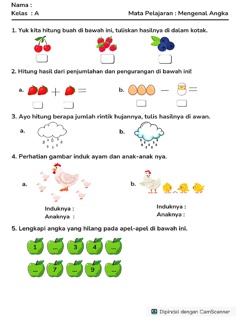 Soal Ulangan Kelas A | PDF