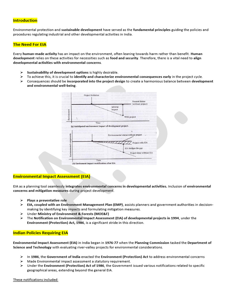 Shankar IAS - Environmental Impact Assessment (EIA) - Summary | PDF | Environmental Impact ...