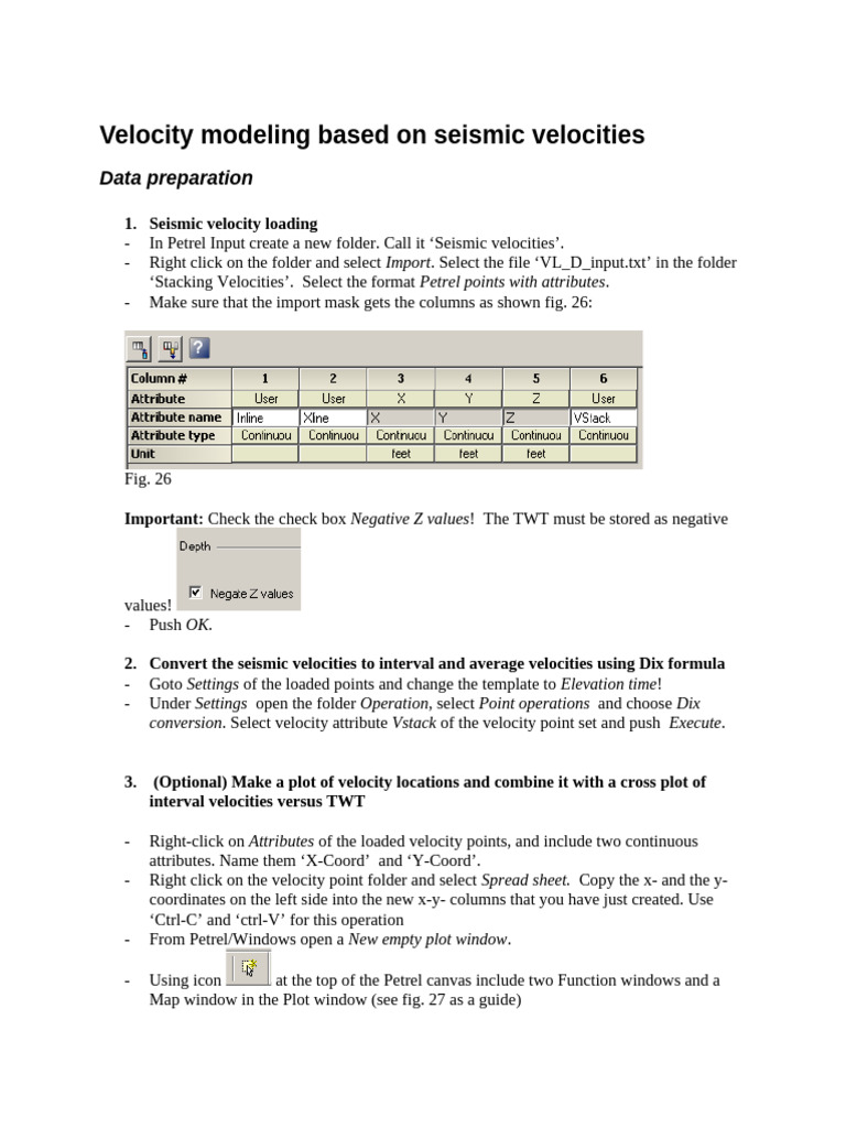 Velocity Modeling in Petrel Guide | PDF | Moving Average | Errors And ...