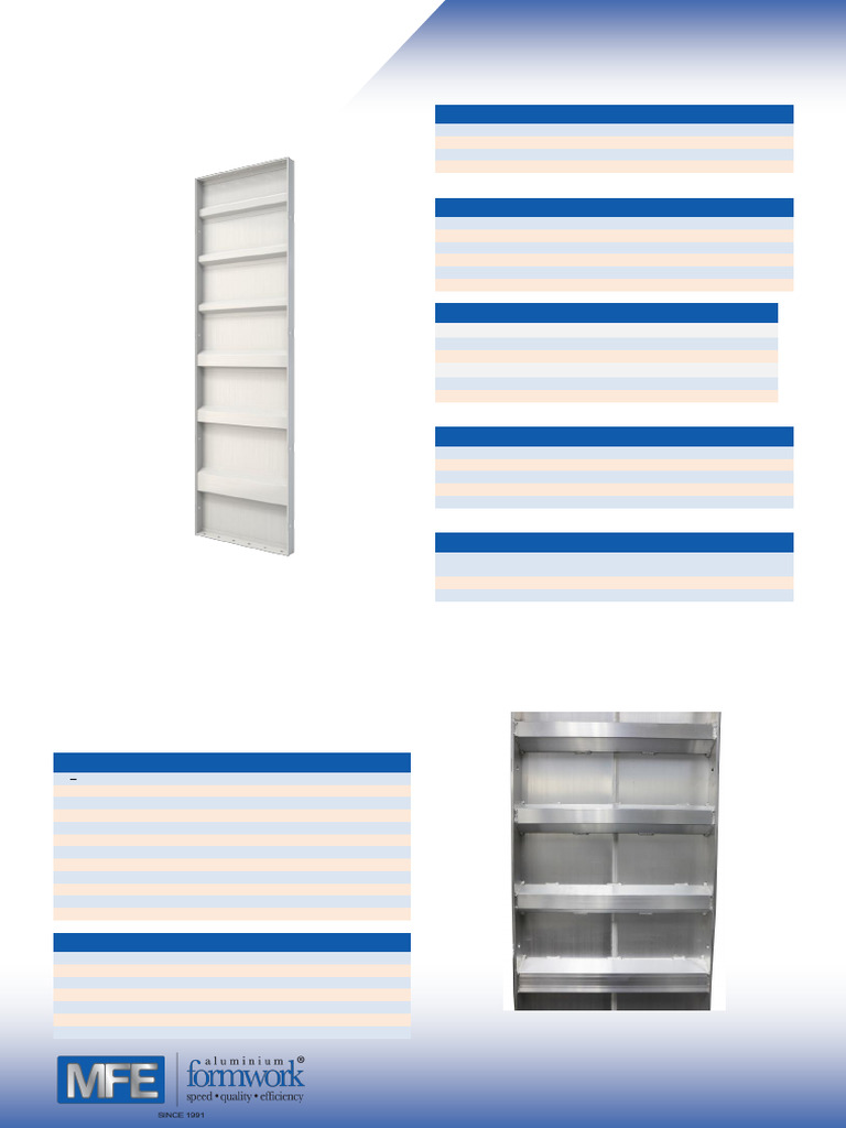 MFE - Datasheet - Formwork - v1 06 | PDF | Concrete | Mechanical ...