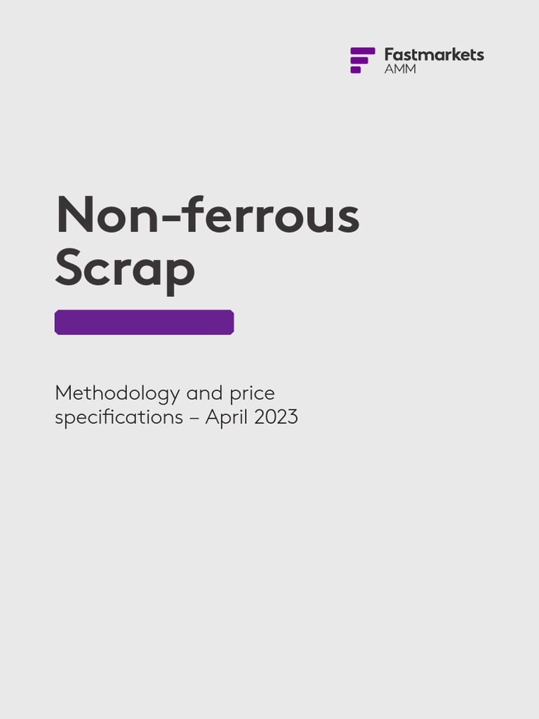 FM Amm Non Ferrous Scrap Methodology | PDF | Brass | Outlier
