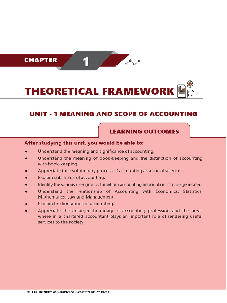 CH 1 Theoretical Framework | PDF | Bookkeeping | Accounting