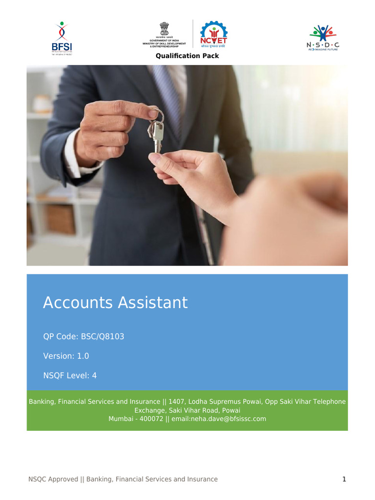 Accounts Assistant Qualification Pack | PDF | Value Added Tax ...