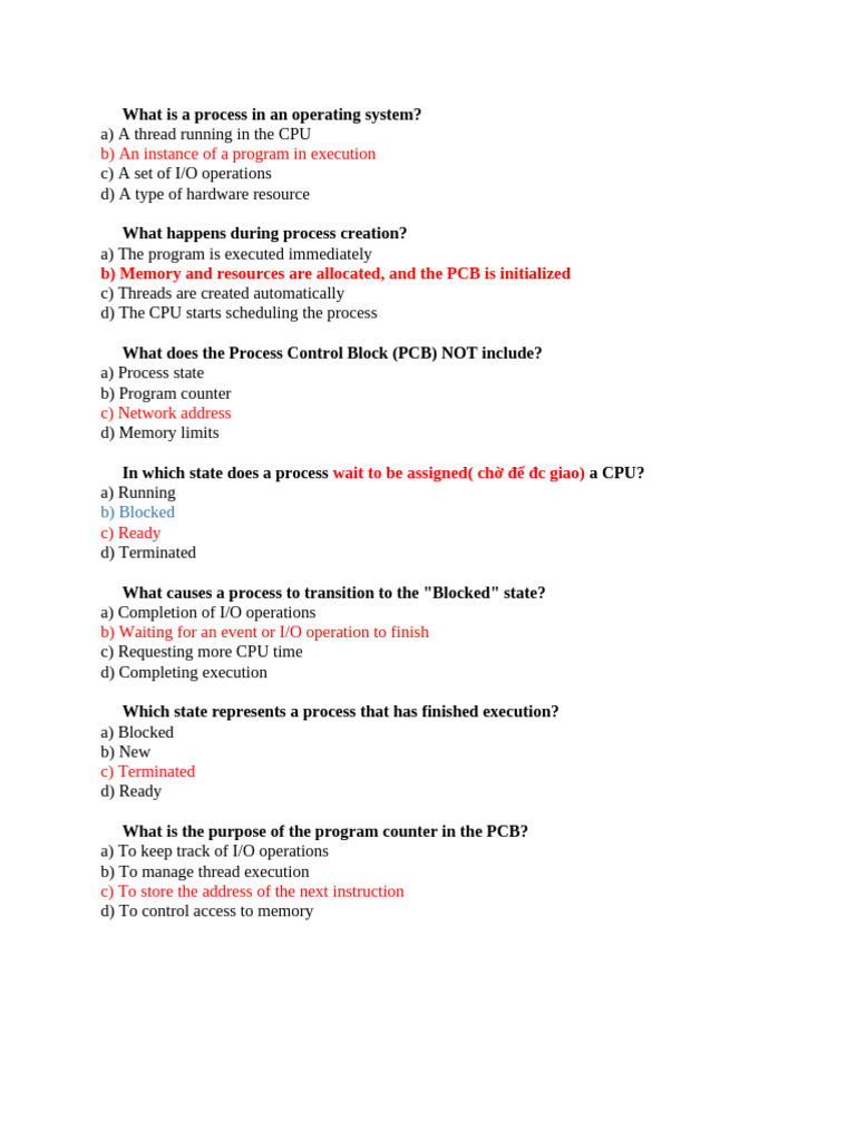 What is a Process in an Operating System | PDF | Process (Computing) | Scheduling (Computing)