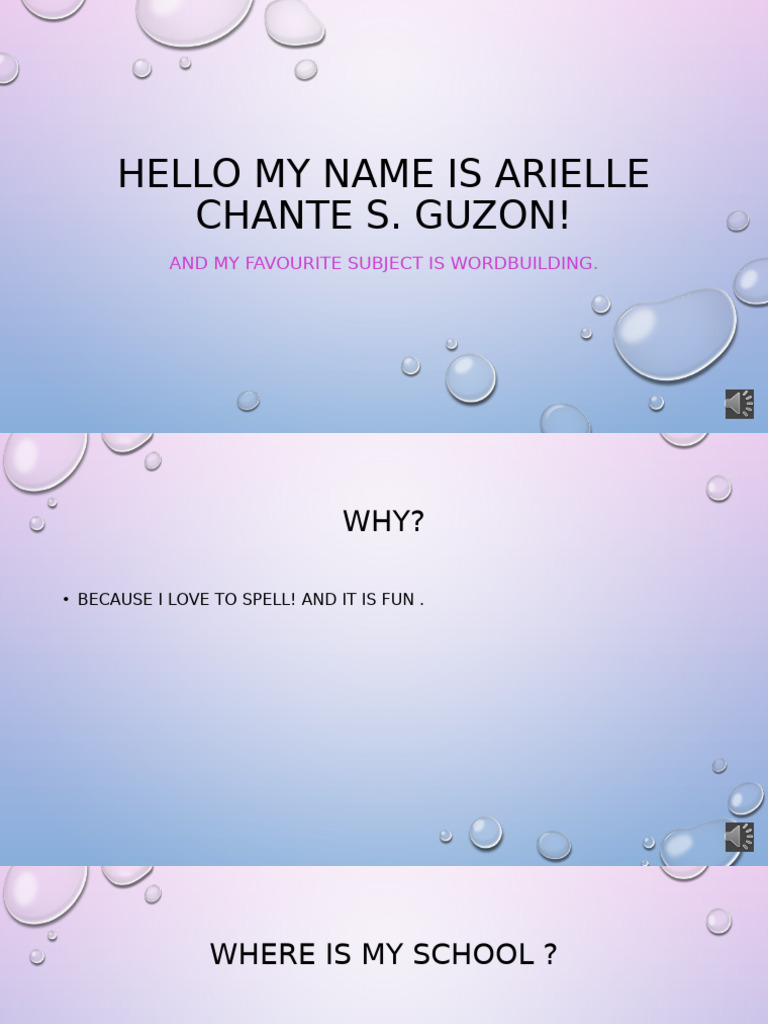 Hello My Name Is Arielle Chante S | PDF