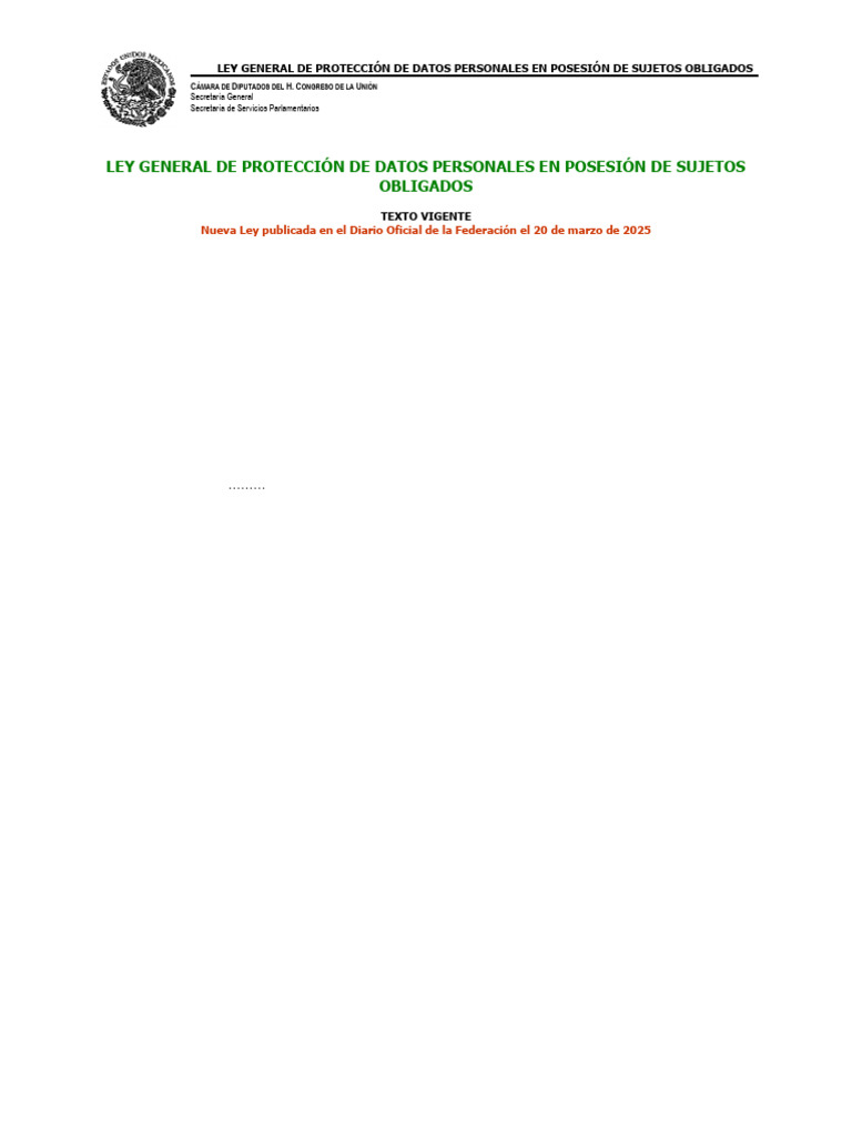 Ley de Protección de Datos 2025 | PDF | La seguridad informática ...