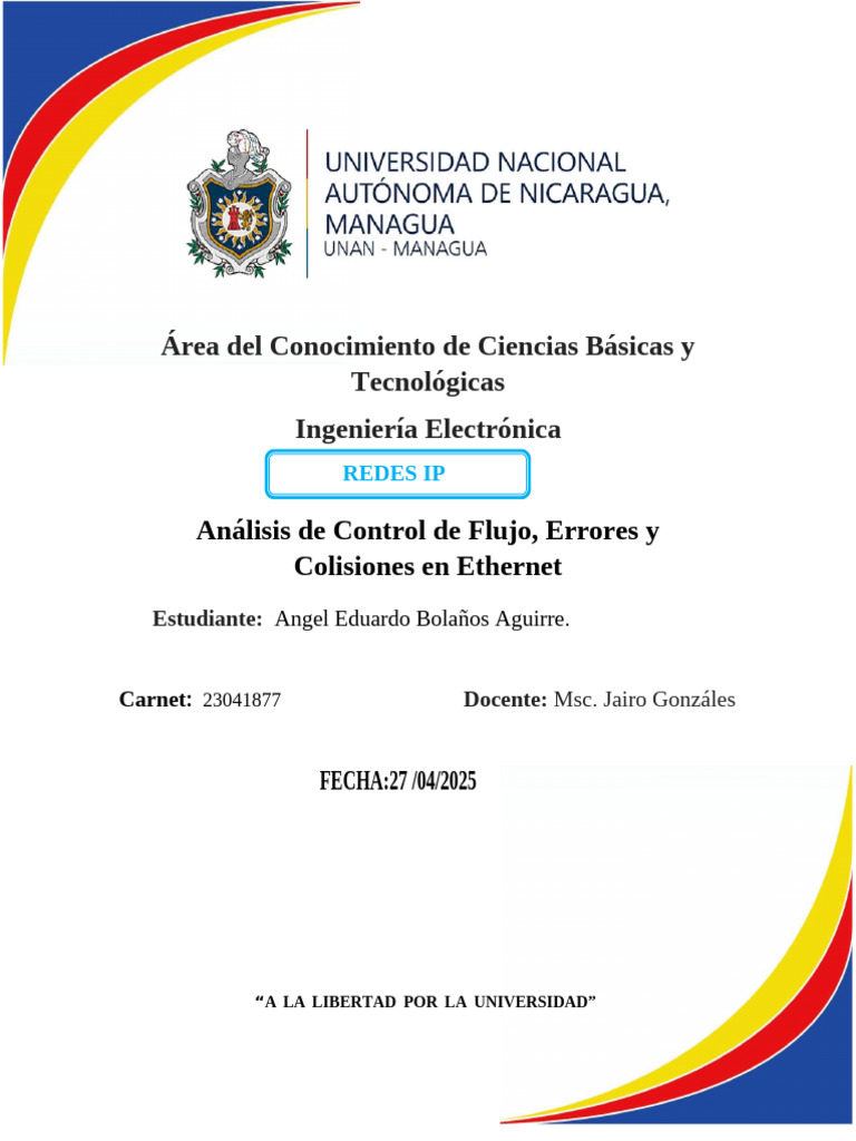 Control de Flujo en Redes Ethernet | PDF | Red de computadoras ...