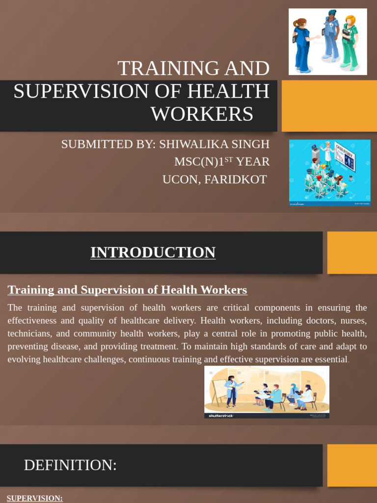 Training and Supervision of Health Workers | PDF | Maternal Health ...