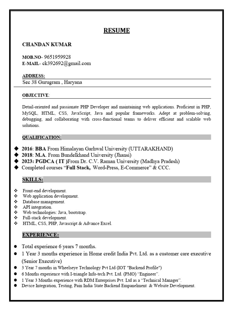Chandan_Resume-Updated-10 Apr 2025 | PDF | Web Development | Software Engineering