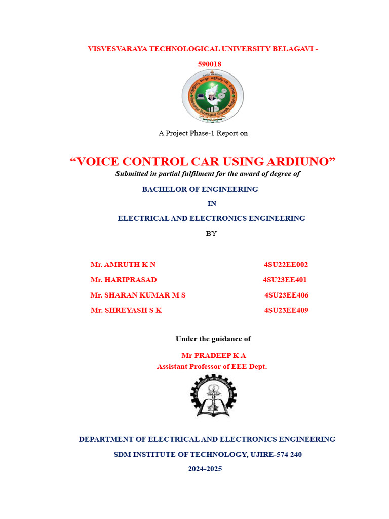 Final Copy SDM It Project Report (1) Final | PDF | Arduino | Direct Current