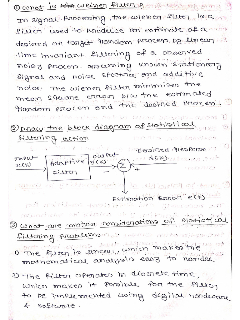 Adaptive signal processing m2 | PDF