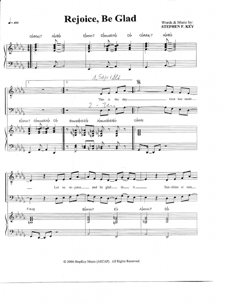 Rejoice, Be Glad - Worship Song Lyrics | PDF