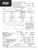 Statistics A-Level Formula Sheet | PDF | Probability Distribution ...
