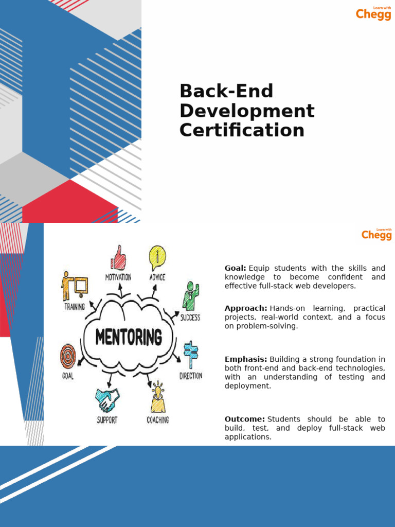 Back-End Development Certification | PDF
