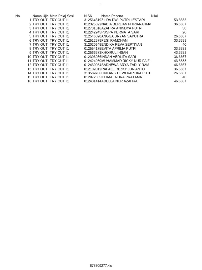 TRY OUT II ASPD SESI 1 - TRY OUT II ASPD 2025 LITERASI NUMERASI PAKET I - Sesi - 1 | PDF