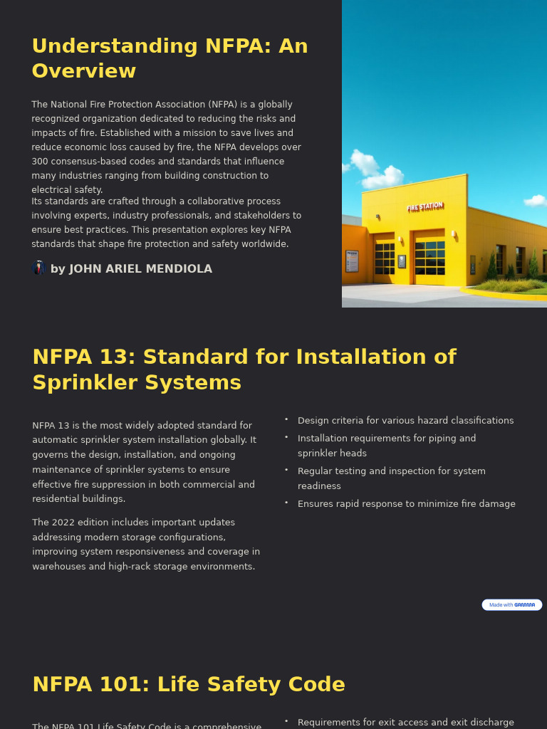 Understanding NFPA an Overview | PDF | Fire Sprinkler System | Safety
