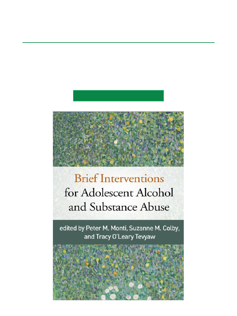 Adolescent Substance Abuse Interventions | PDF | Substance Abuse ...