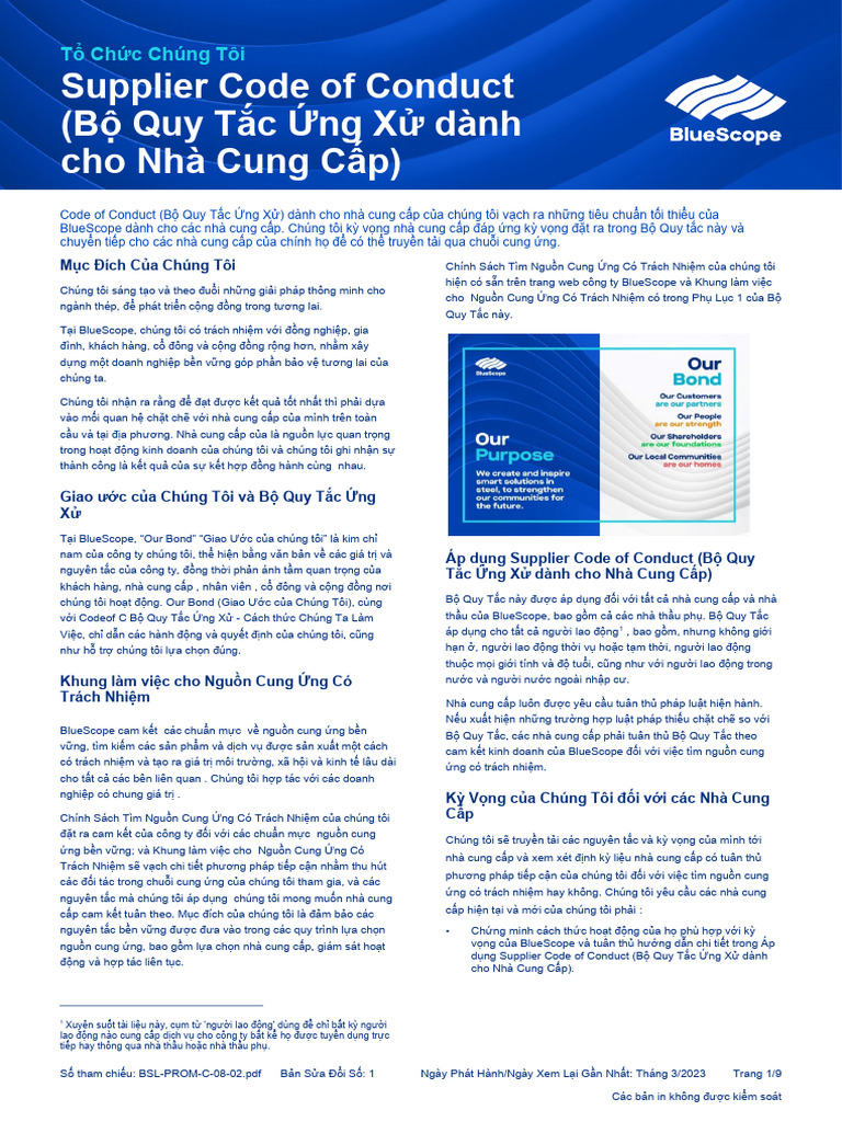 BlueScope_Policy_Supplier | PDF