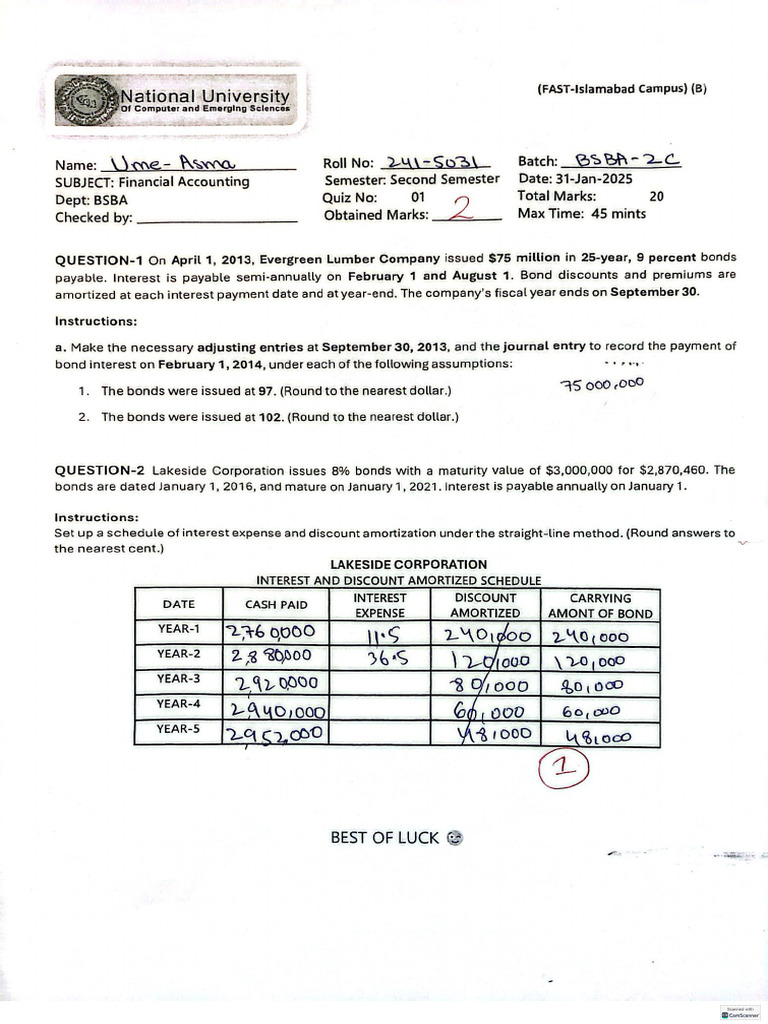 Quiz 1 - BA - C - Worst | PDF