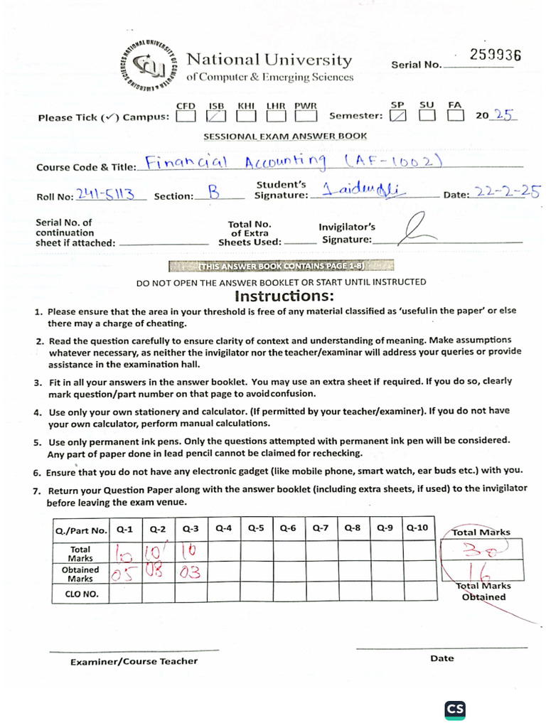 Sessional-1 Average | PDF