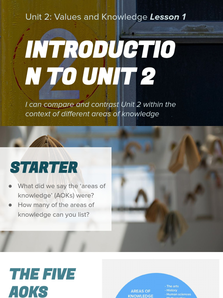 2.1 Introduction To Unit 2 Class Presentation | PDF | Knowledge | Cognition