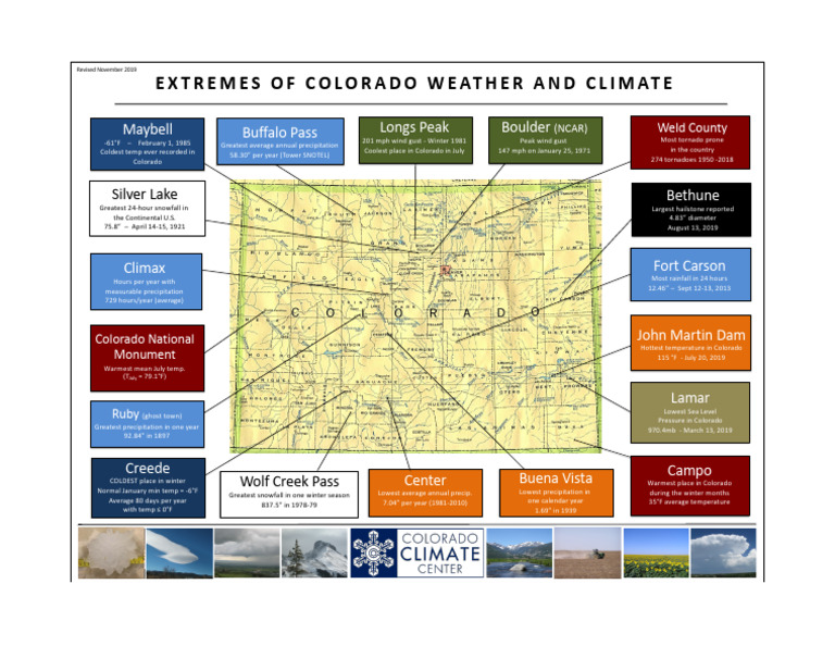 Colorado Climate Extremes - Oct 2019 | PDF | Precipitation | Colorado