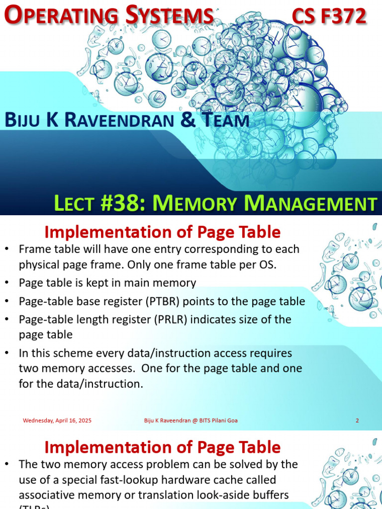 Lect 38 MemoryManagement | PDF