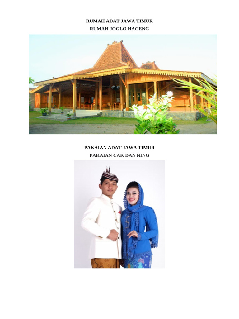 Rumah Adat Jawa Timur | PDF