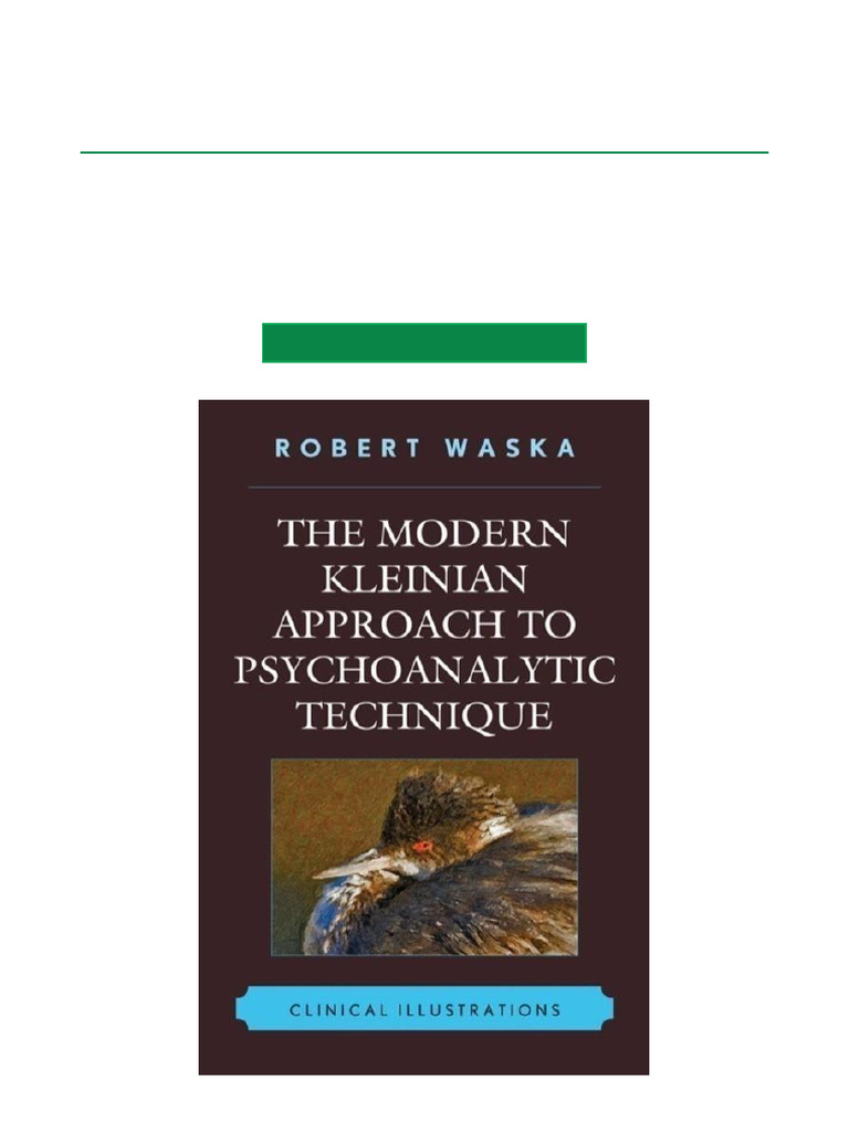 The Modern Kleinian Approach To Psychoanalytic Technique Clinical ...