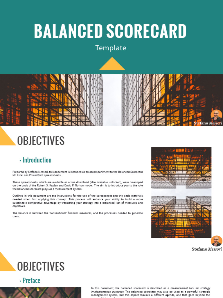 The-Balanced-Scorecard-Template-Instructions & Material | PDF ...