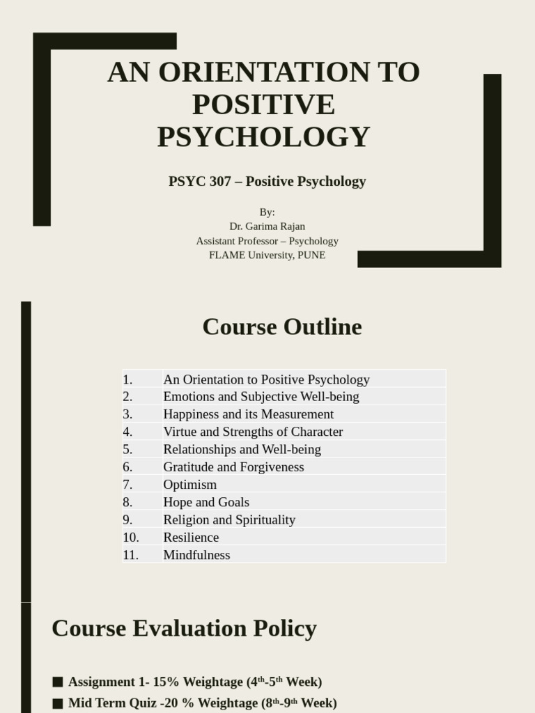 Chapter 1_Intro to Positive Psychology | PDF | Positive Psychology ...