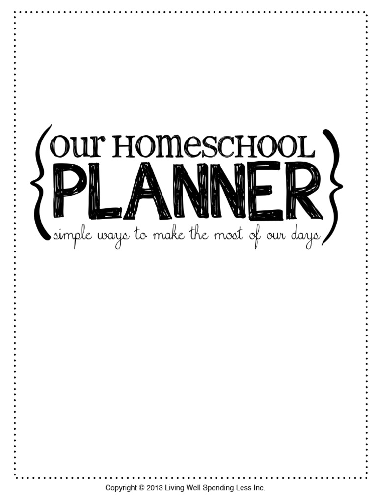HomeSchool Planner PDF Template | PDF | Meal | Eating Behaviors Of Humans