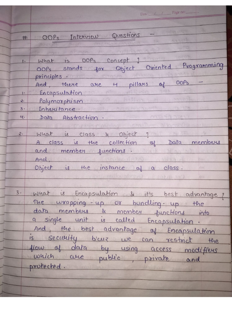 OOPs Interview Questions | PDF