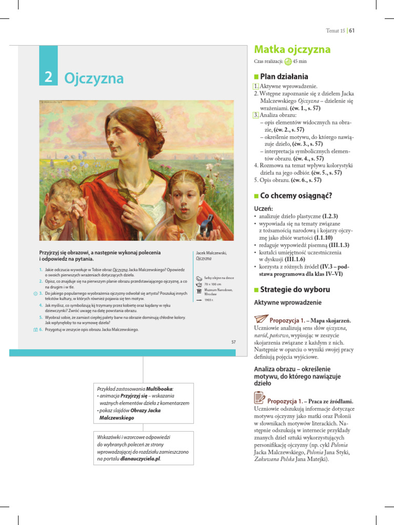 Temat 15 Podrecznika Nauczyciela Matka Ojczyzna | PDF