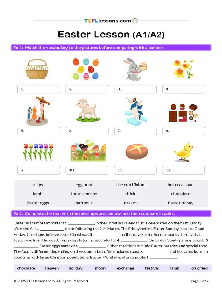 Easter Worksheet | PDF