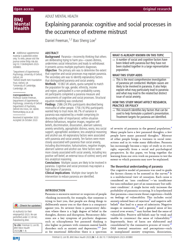 E 300880.full | PDF | Paranoia | Structural Equation Modeling