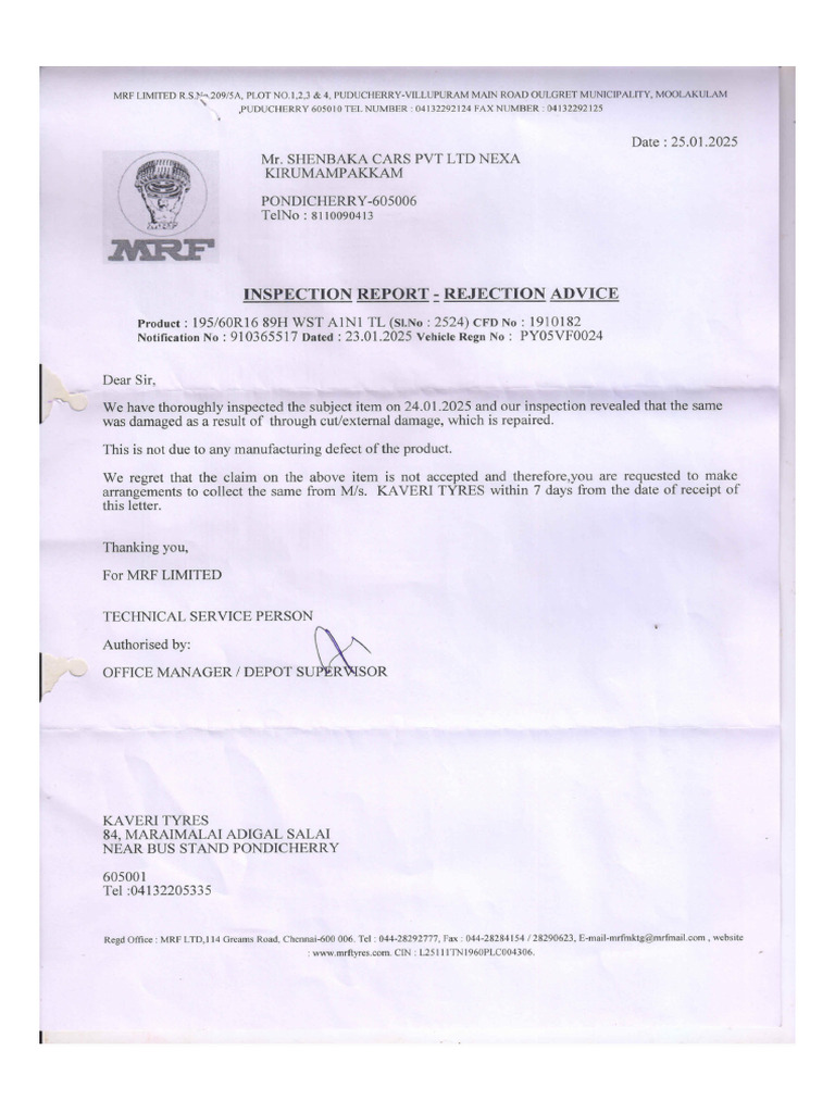 Rejection Report | PDF