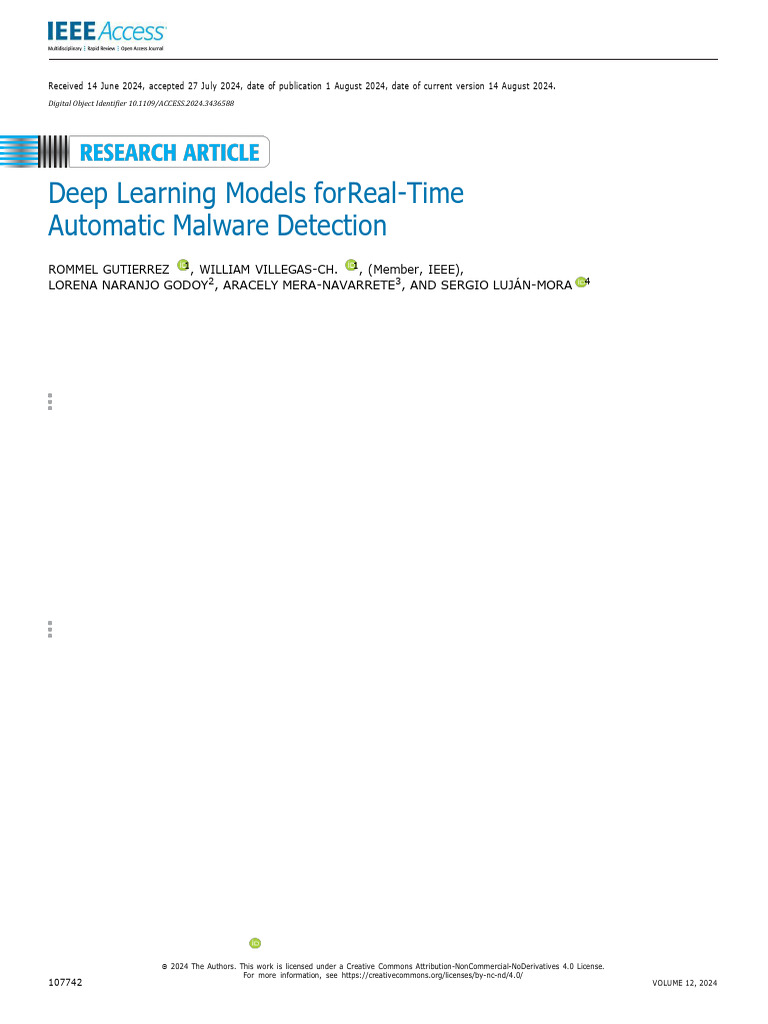 Deep Learning Models For Real-Time Automatic Malware Detection - Docx ...