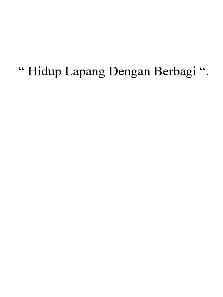 PBL - Hidup Lapang Dengan Berbagi-Fatimah Djawa | PDF