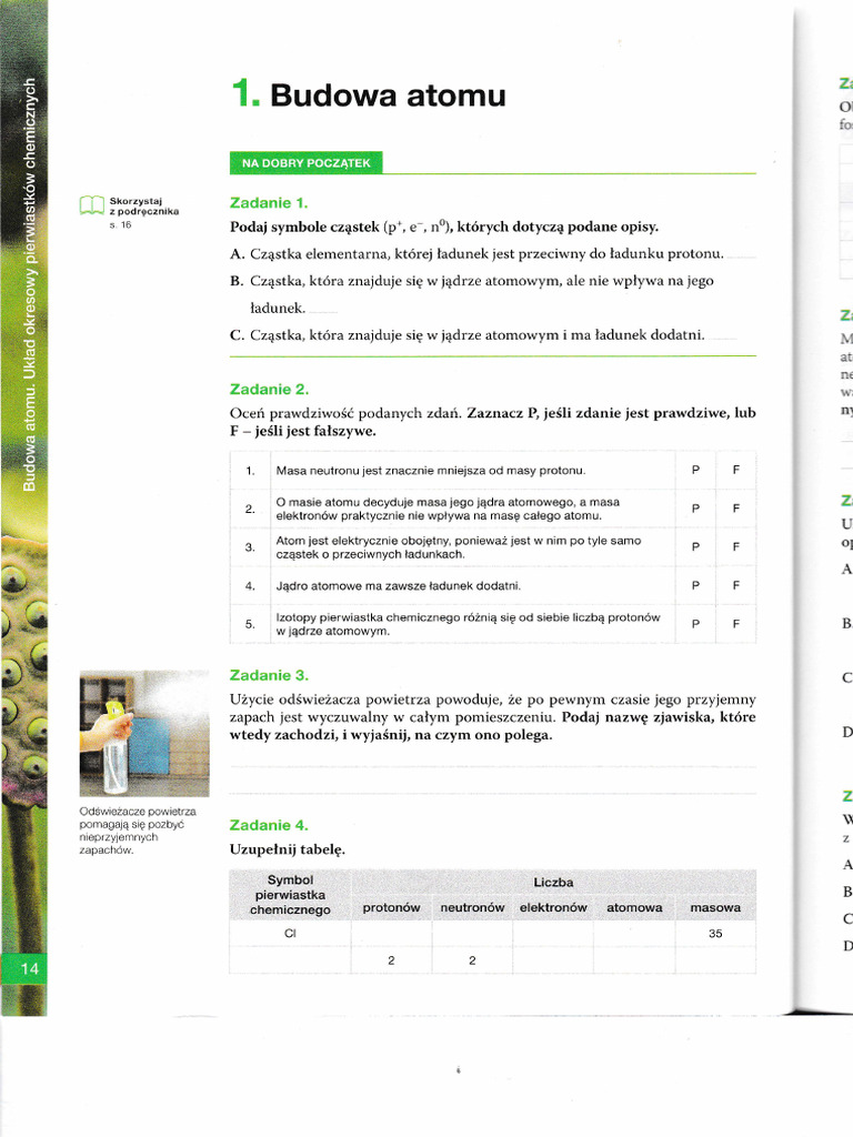 1LO 1 Budowa Atomu | PDF