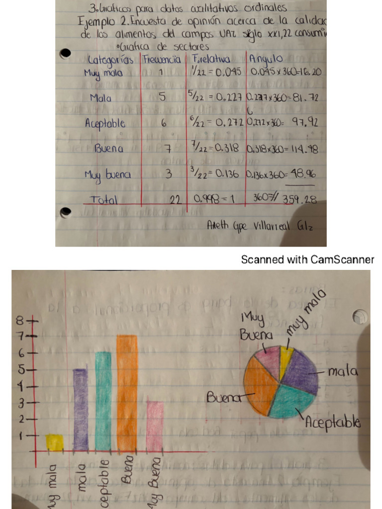 Gráficos de Datos Cualitativos Ordinales | PDF
