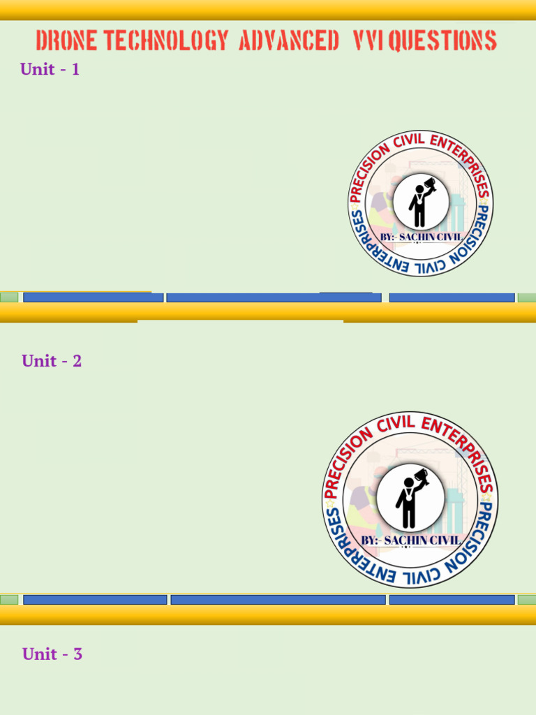 VVI Question Drone Technology (Advance) | PDF