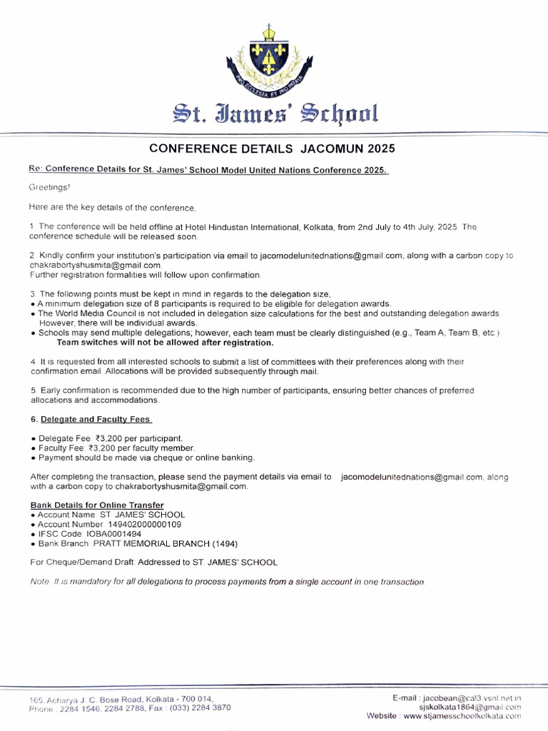 Conference Details - JacoMUN 2025 | PDF